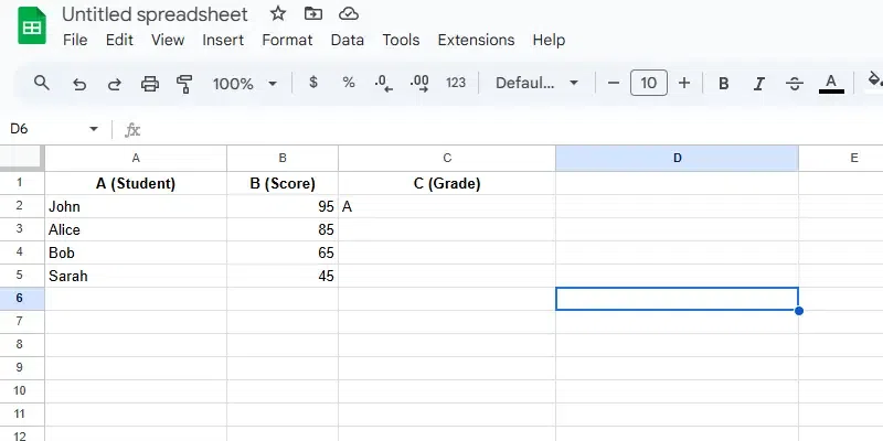 Google Sheets IF ELSE - GeeksforGeeks