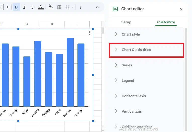 How to Add Title to a Chart in Google Sheets - GeeksforGeeks
