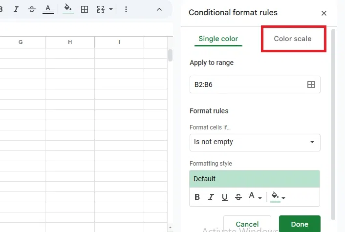 Color Scale Formatting in Google Sheets - GeeksforGeeks