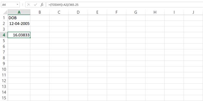 How to Calculate Age in Excel: Step by Step Tutorial - GeeksforGeeks