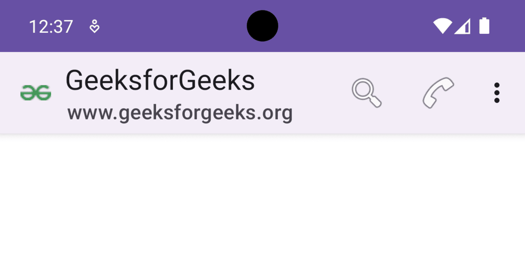 ActionBar in Android with Example - GeeksforGeeks