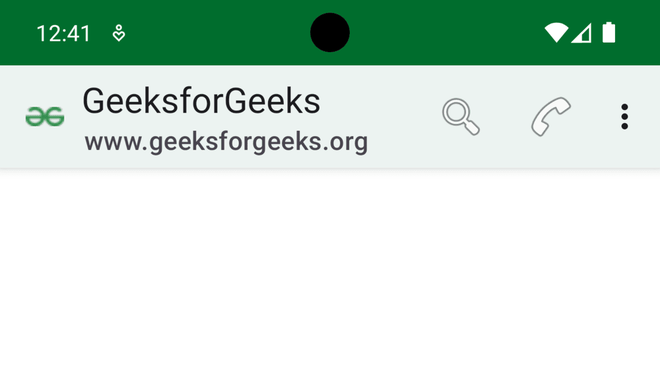 Actionbar In Android With Example Geeksforgeeks