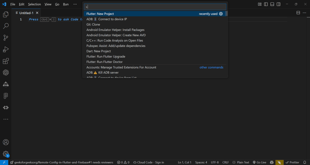 Creating a Simple Application in Flutter - GeeksforGeeks