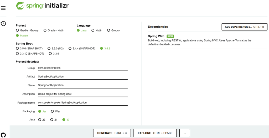 How to Make a Simple RestController in Spring Boot? - GeeksforGeeks