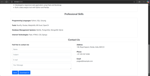 Single Page Portfolio using Flask - GeeksforGeeks