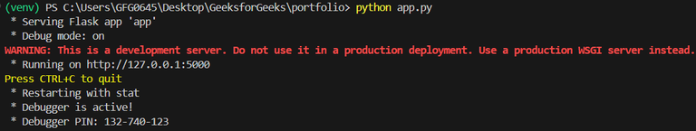 Single Page Portfolio using Flask - GeeksforGeeks