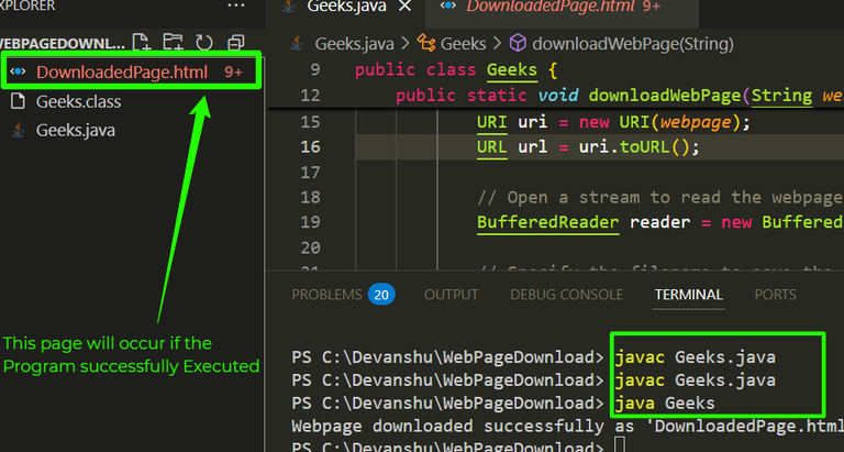 Download Web Page using Java - GeeksforGeeks