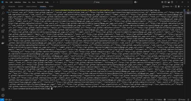 response.content - Python requests - GeeksforGeeks