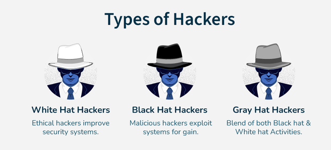 What are White-Hat, Gray-Hat and Black-Hat Hackers? - GeeksforGeeks
