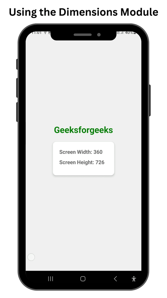 How to Get Window Width and Height In React Native ? - GeeksforGeeks