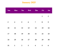 Design a Calendar using HTML and CSS - GeeksforGeeks