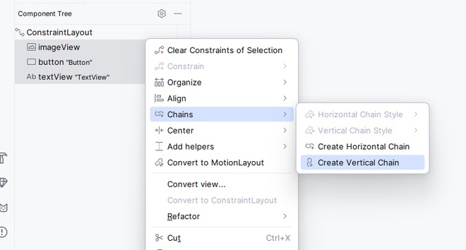 Chaining of the Elements in Android - GeeksforGeeks