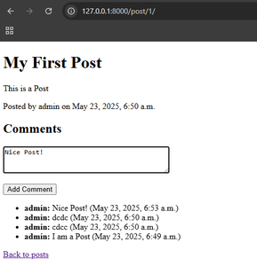 Django project to create a Comments System - GeeksforGeeks