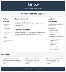 Build a Responsive Portfolio Website Using HTML and CSS - GeeksforGeeks