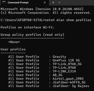 How to Show all the previously connected WiFi Networks using CMD in ...