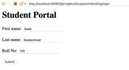 Spring MVC - Exception Handling - GeeksforGeeks