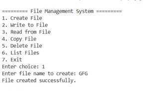 File Management System in C++ - GeeksforGeeks