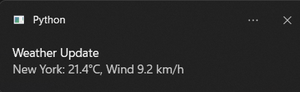 Get Live Weather Desktop Notifications Using Python - GeeksforGeeks