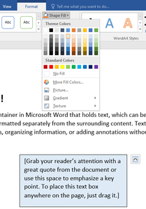 Add and Format Text Boxes in MS Word - GeeksforGeeks
