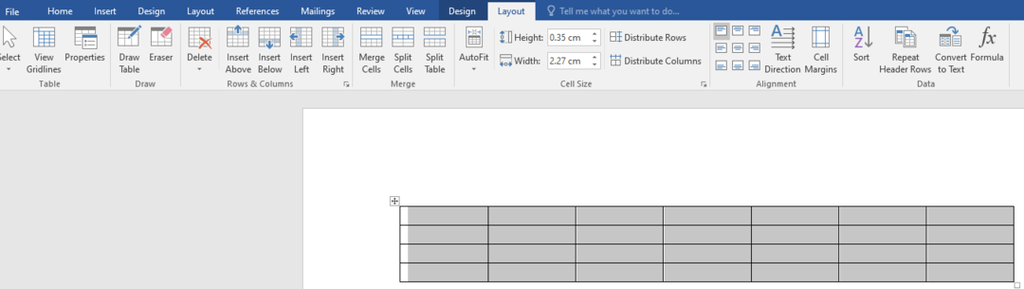 Working with Tables in MS Word - GeeksforGeeks