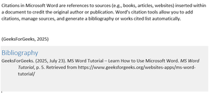Insert and Manage Citations in MS Word - GeeksforGeeks