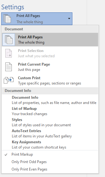 Printing Documents in MS Word - GeeksforGeeks