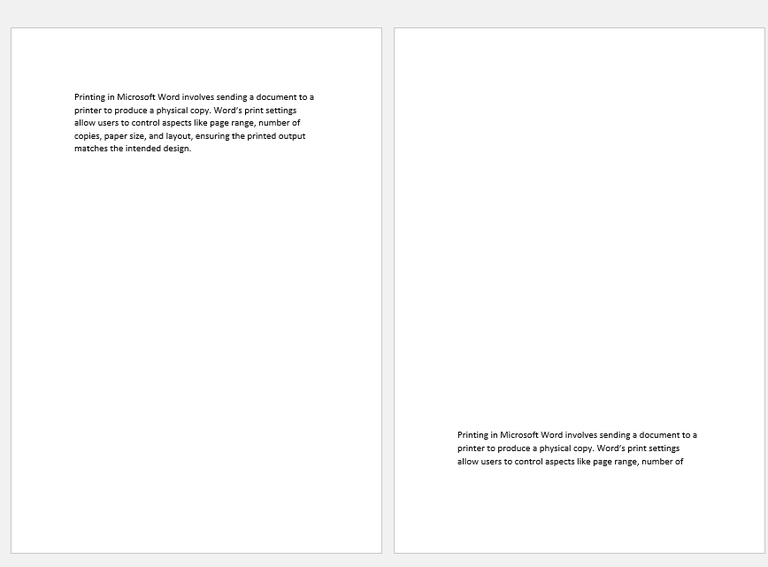 Printing Documents in MS Word - GeeksforGeeks