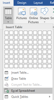 Excel Spreadsheets in MS Word - GeeksforGeeks
