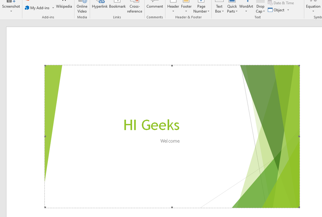 PowerPoint Slides in Word Documents - GeeksforGeeks