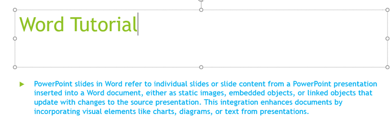 PowerPoint Slides in Word Documents - GeeksforGeeks