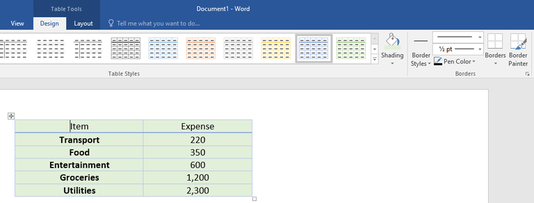 Sort Data in a MS Word Table - GeeksforGeeks