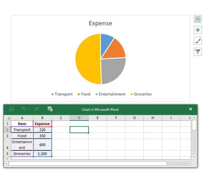 Insert and Format Charts in MS Word - GeeksforGeeks