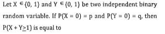 Quiz about GATE EC ||COMMUNICATION SYSTEM||RANDOM VARIABLE|| PYQs (2000 ...