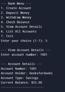 Simple Banking System in C# - GeeksforGeeks