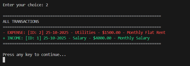 Personal Finance Manager in C# - GeeksforGeeks