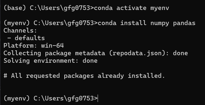 Set up virtual environment for Python using Anaconda - GeeksforGeeks
