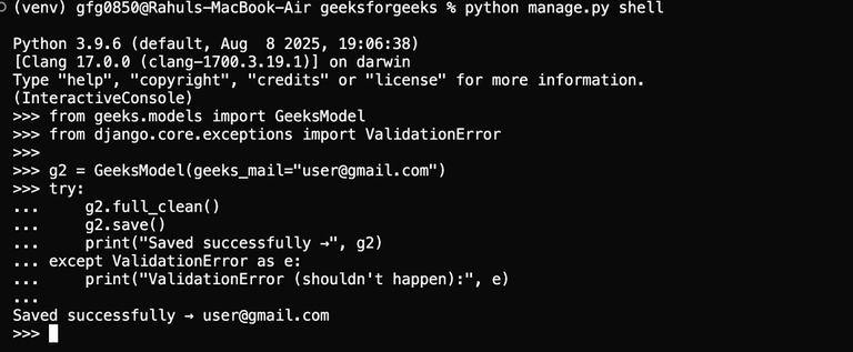Custom Field Validations in Django Models - GeeksforGeeks