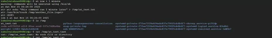Scheduling Tasks Using at Command in Linux - GeeksforGeeks