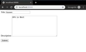 CreateView - Class Based Views Django - GeeksforGeeks