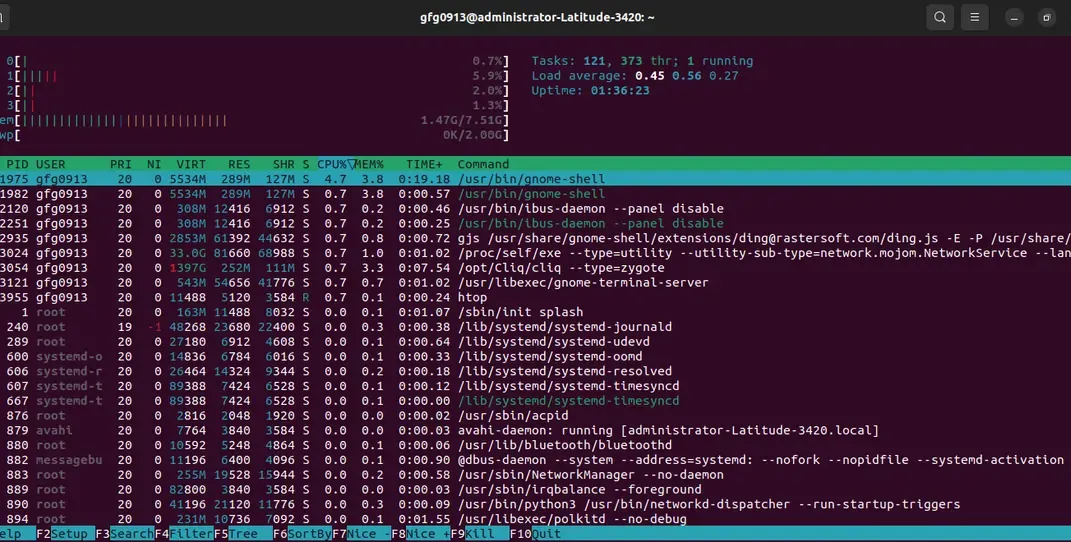 Process Management Commands in Linux - GeeksforGeeks