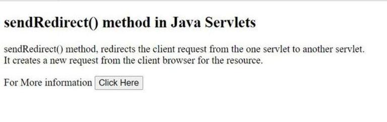 Servlet - sendRedirect() Method with Example - GeeksforGeeks
