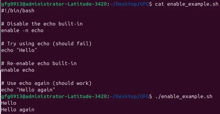 Shell Built-in and Scripting Commands in Linux - GeeksforGeeks