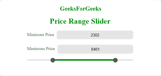 Price Range Slider with Min-Max Input using HTML CSS and JavaScript ...