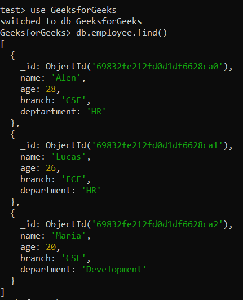 MongoDB - Replace Documents Using MongoShell - GeeksforGeeks