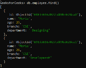 MongoDB - Replace Documents Using MongoShell - GeeksforGeeks
