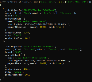 MongoDB - Query Embedded Documents Using Mongo Shell - GeeksforGeeks
