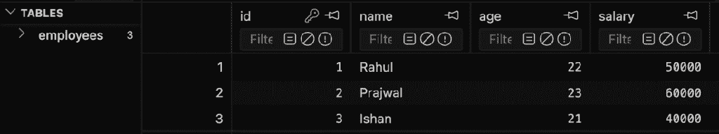 SQLAlchemy Core – Insert Multiple Rows with Tuple Data - GeeksforGeeks