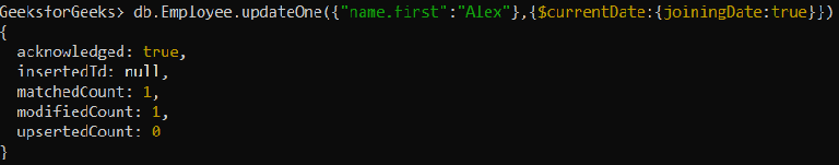 MongoDB - Field Update Operators - GeeksforGeeks