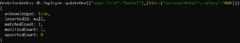 MongoDB - Field Update Operators - GeeksforGeeks