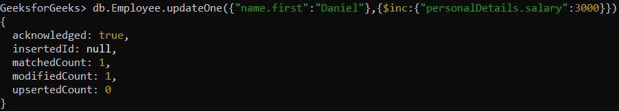 MongoDB - Field Update Operators - GeeksforGeeks